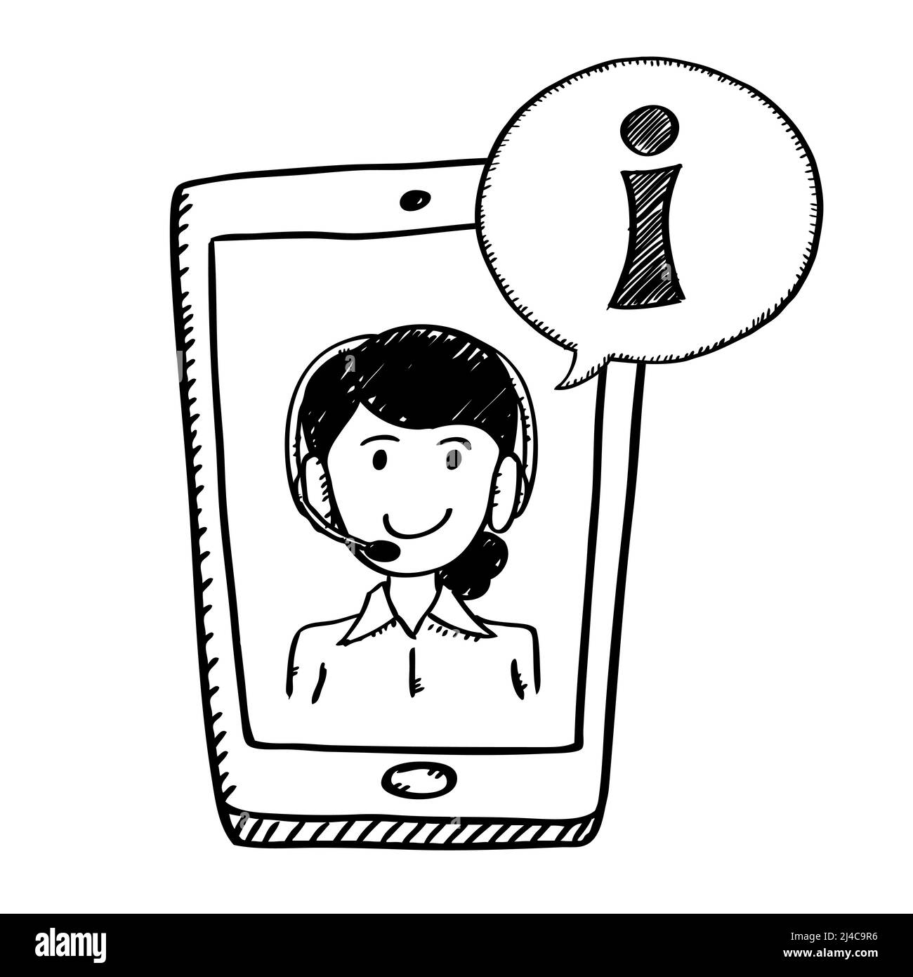 Headphones phone black woman Stock Vector Images - Alamy