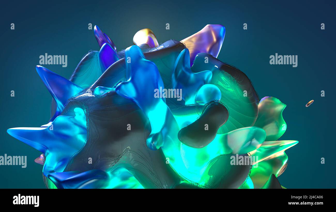 3d render transparent wavy forms hi-res stock photography and images ...