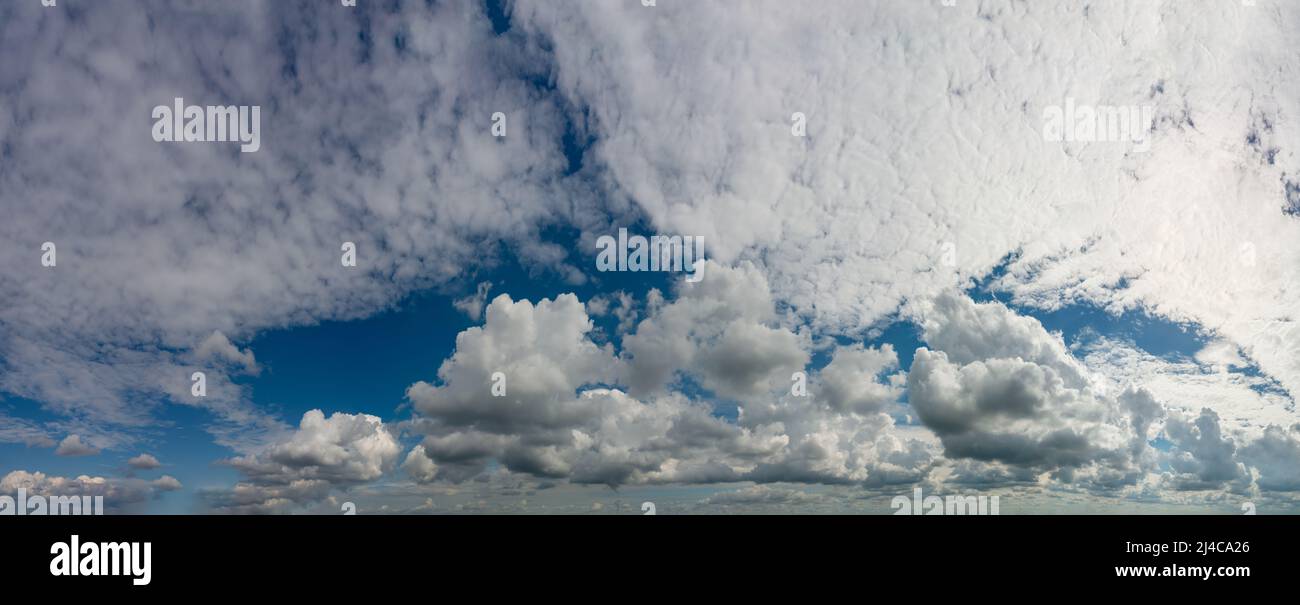Fantastic soft clouds, natural sky composition, wide panorama Stock ...