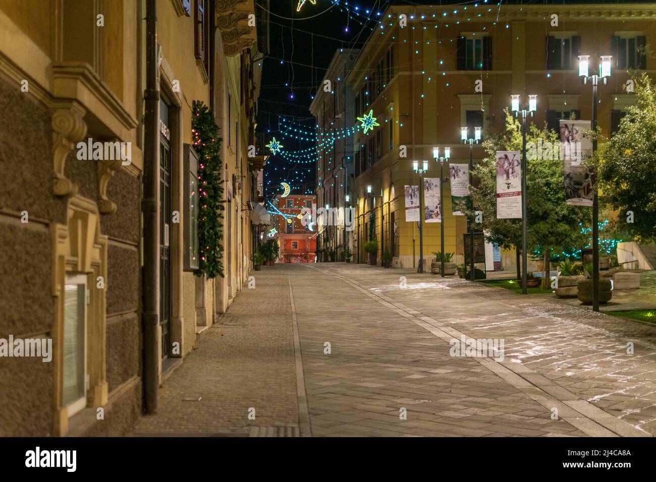 The beautiful streets of Rieti, Italy, for holidays Stock Photo - Alamy