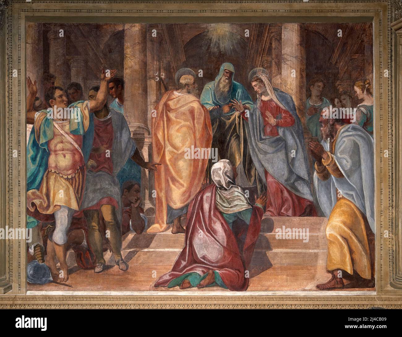 Sposalizio della Vergine - affresco - Dario e Chiara Varotari - 1579 ...