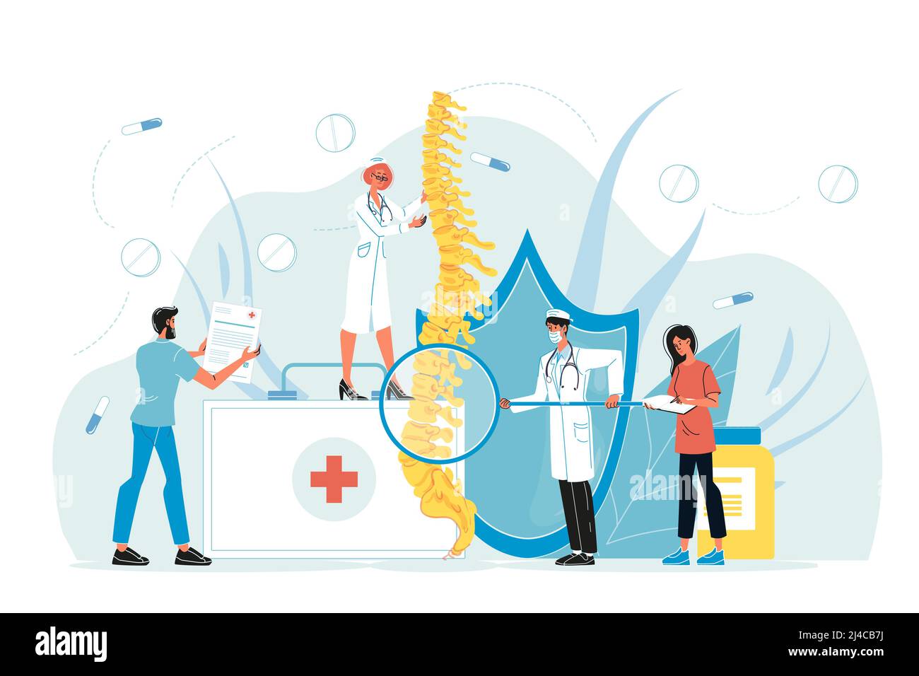 Doctor check scoliosis spine hi-res stock photography and images - Alamy