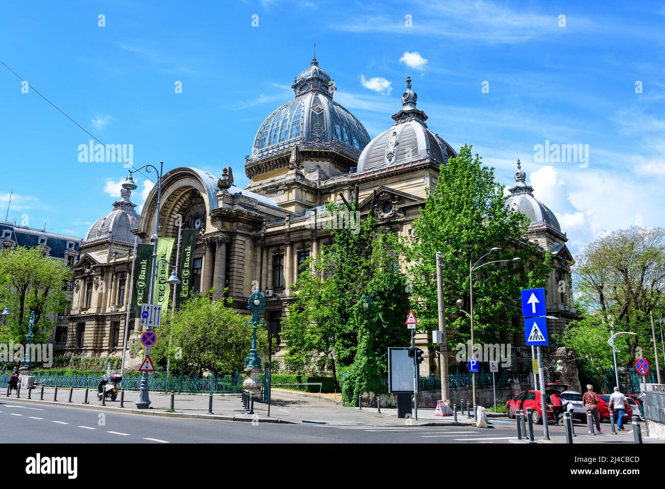 Bucharest, Romania - 6 May 2021: CEC Palace (Palatul CEC), The Palace ...
