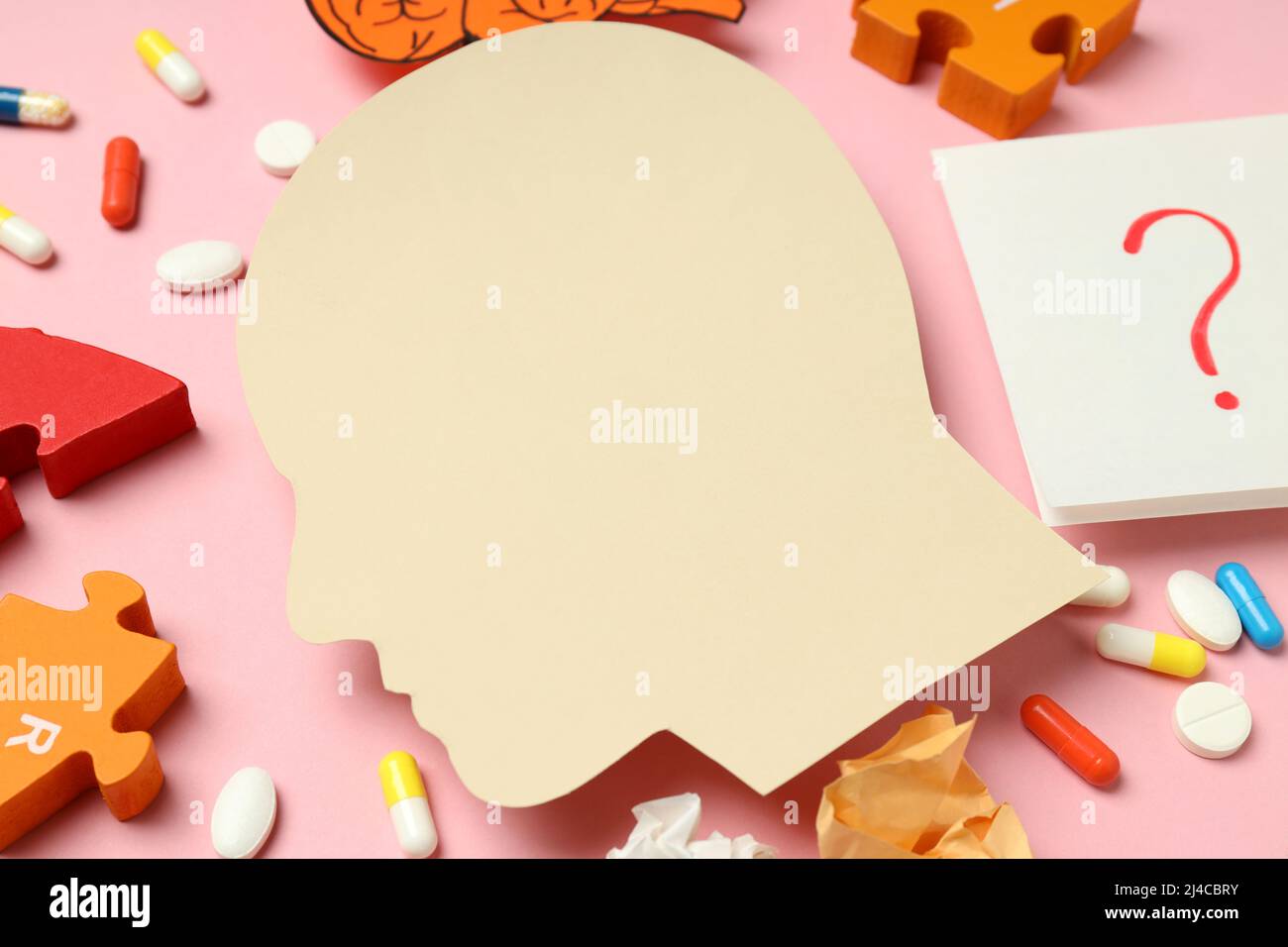 Concept of problems with memory, amnesia, space for text Stock Photo ...