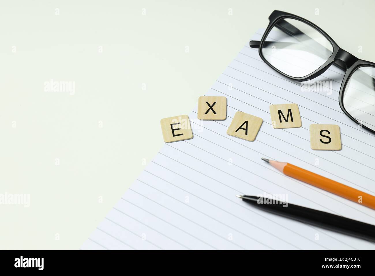 Concept of exams and tests, space for text Stock Photo - Alamy