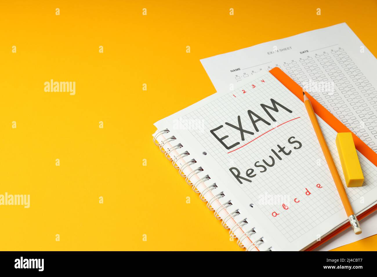 Concept of exams and tests, space for text Stock Photo - Alamy