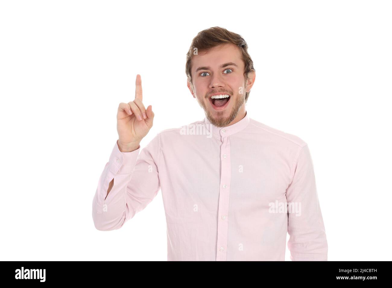 Concept of people with young man isolated on white background Stock ...