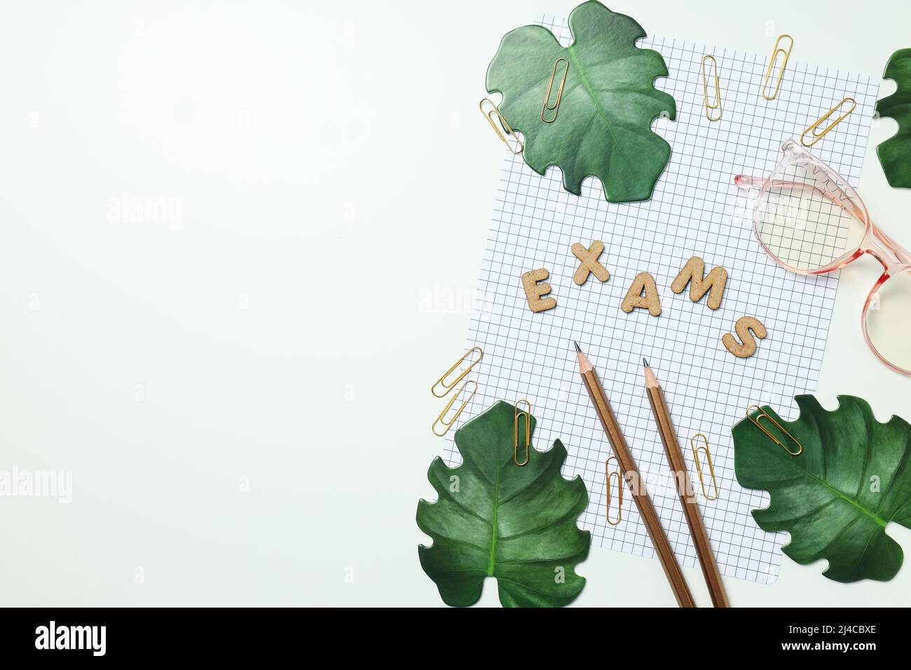 Concept of exams and tests, space for text Stock Photo - Alamy