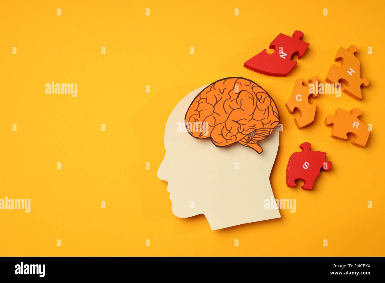 Concept of problems with memory, amnesia, space for text Stock Photo ...