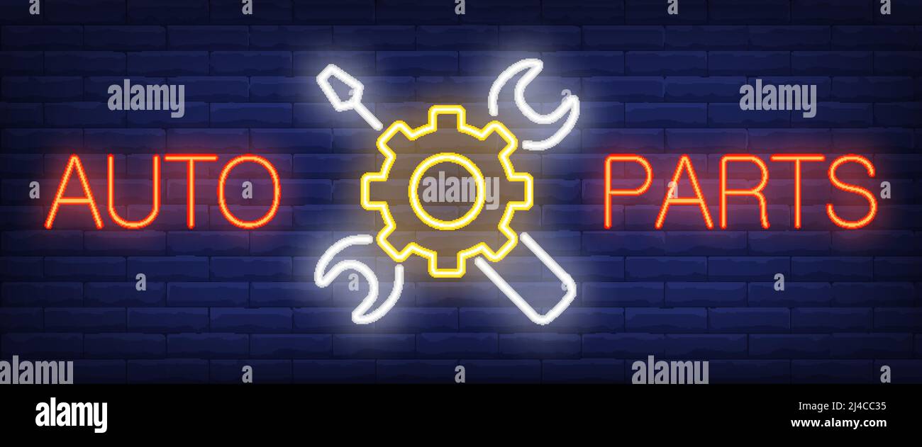 Garage parts repair advertisement billboard Stock Vector Images - Alamy