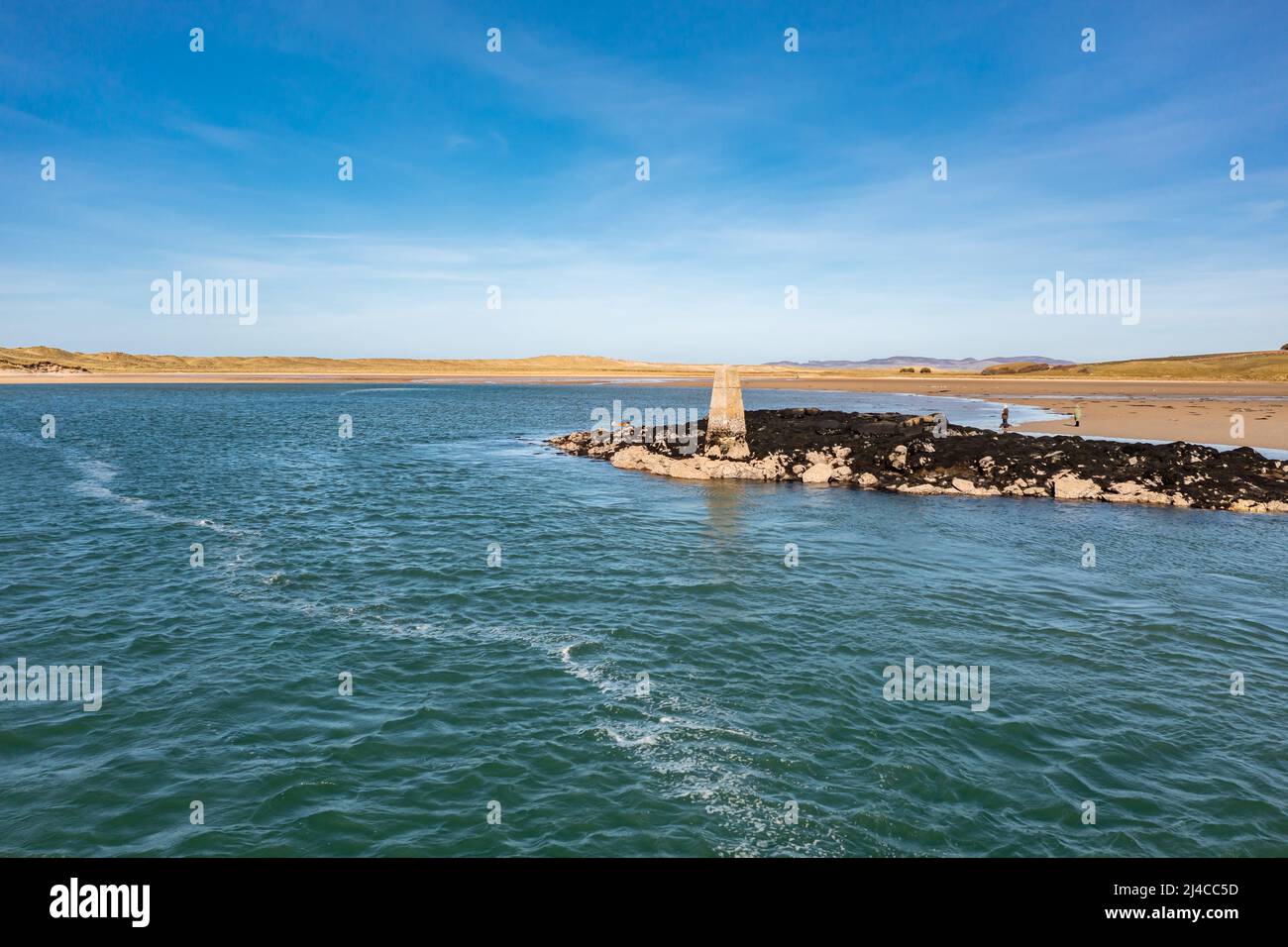 Aerial view of pillar at Ballyness bay in County Donegal - Ireland ...