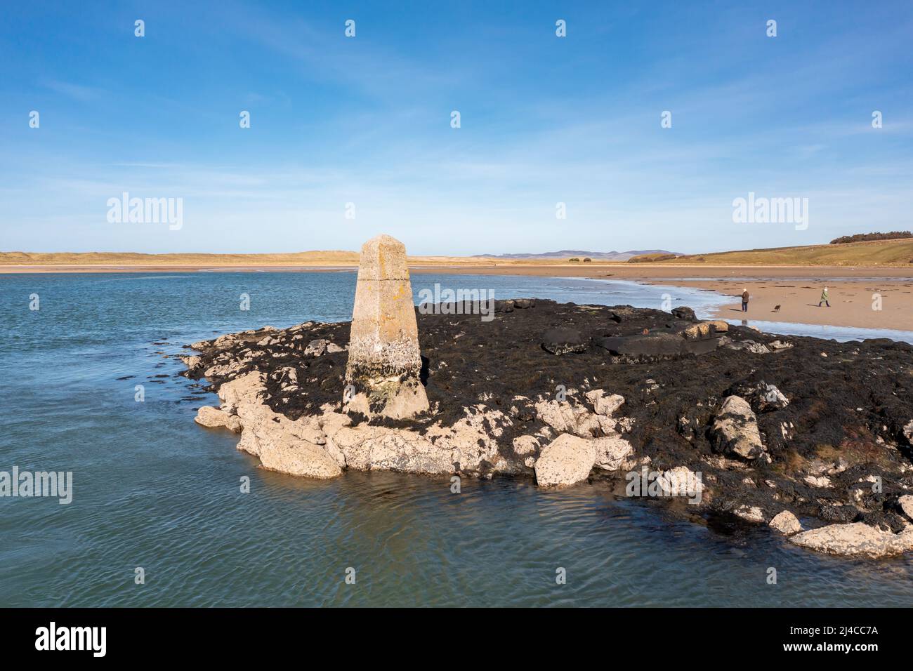 Aerial view of pillar at Ballyness bay in County Donegal - Ireland ...