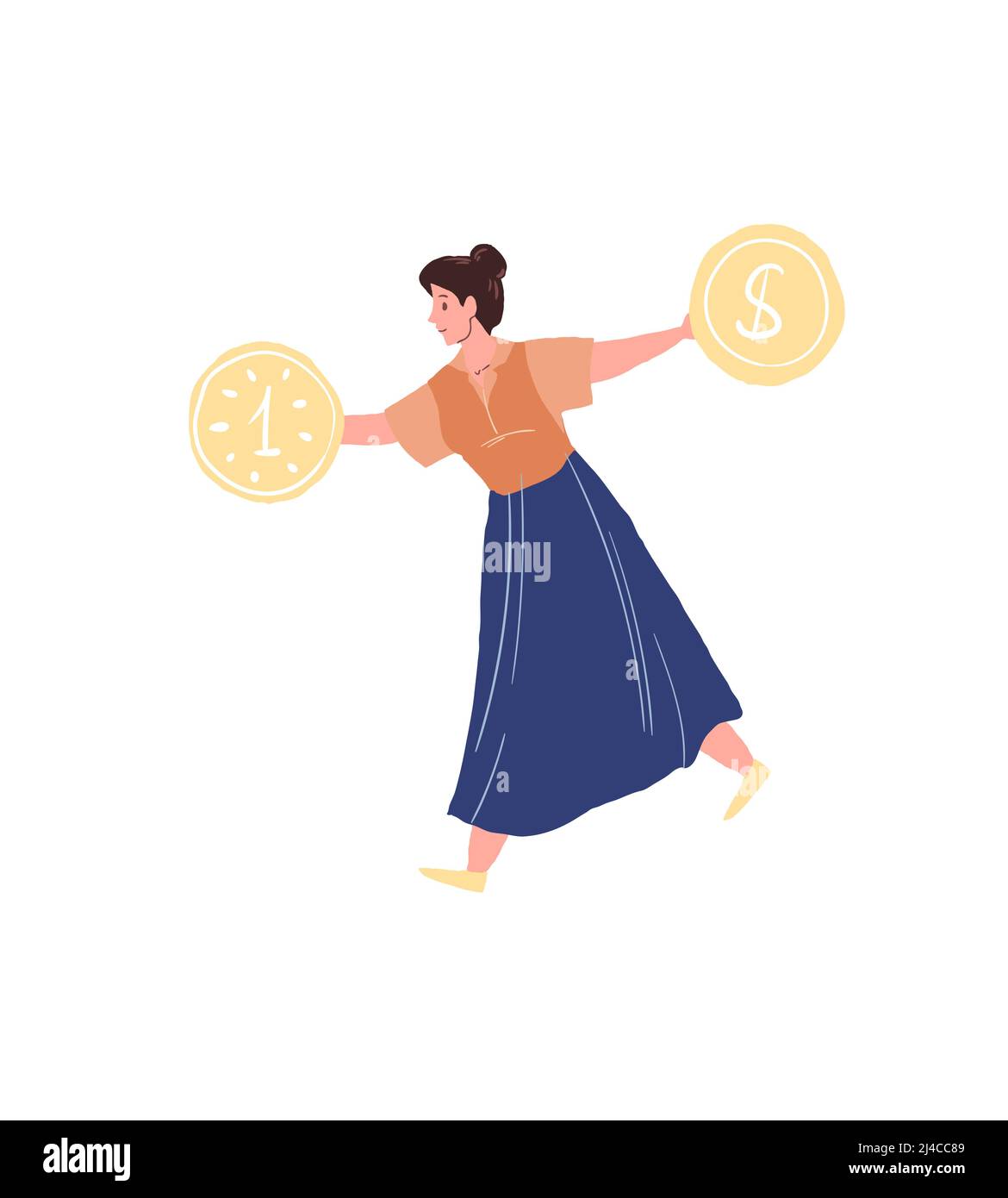 Flat cartoon character in currency exchange scene,worldwide financial ...