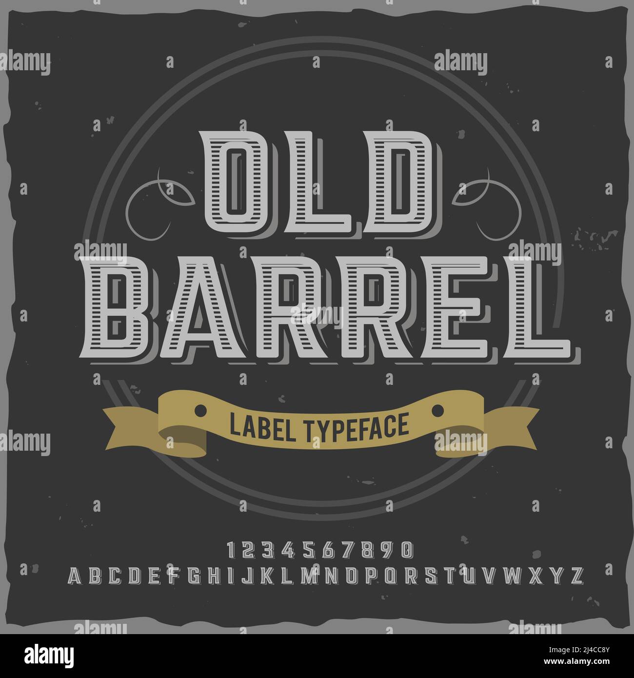 Vintage label typeface named "Old Barrel". Good handcrafted font for ...
