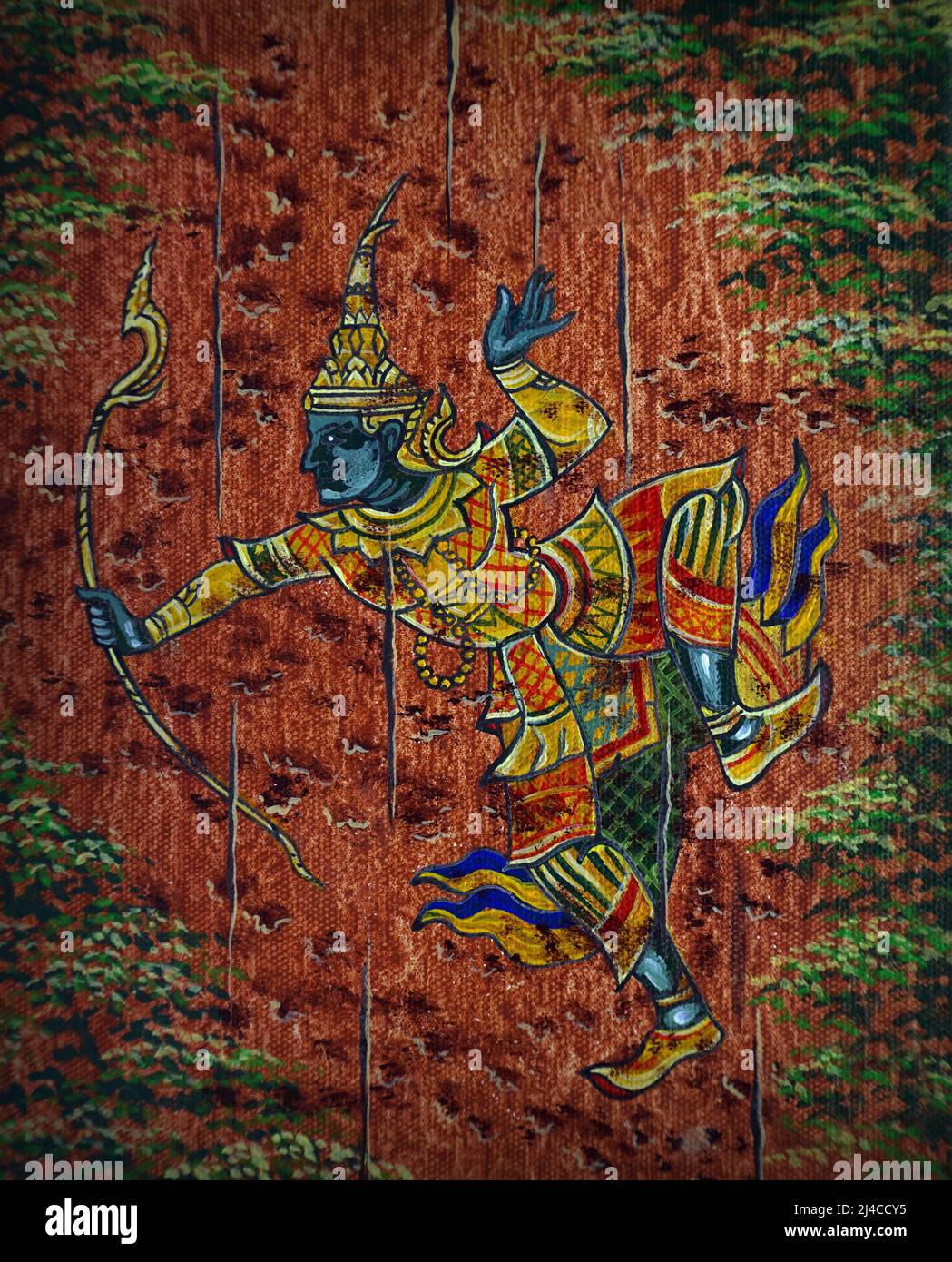 Art oil painting Ramayana story in the grand palace of bangkok Stock ...