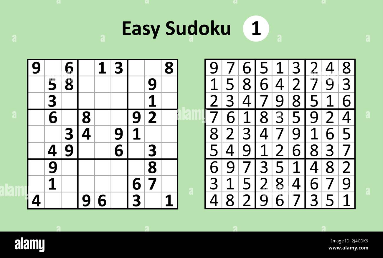Easy Sudoku With Answers For Adults