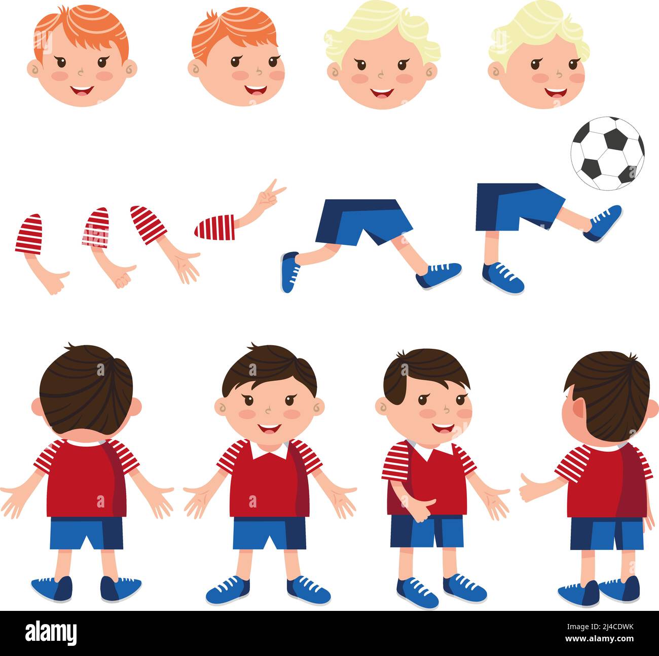 Set back view football Cut Out Stock Images & Pictures - Alamy