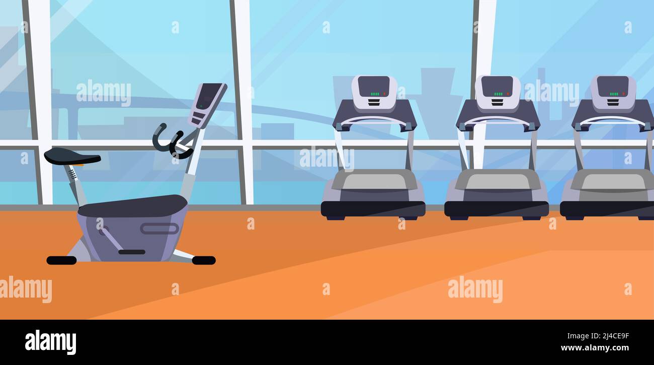 Exercise bike gym front view Stock Vector Images - Alamy