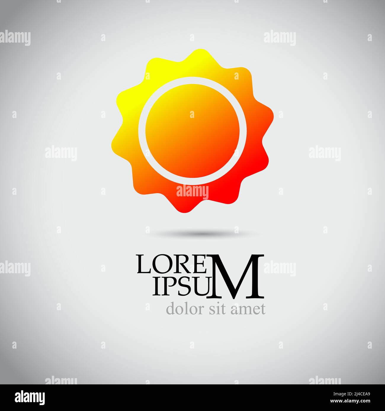 Sunny day. The logo is a simple sun. Vector illustration Stock Vector ...