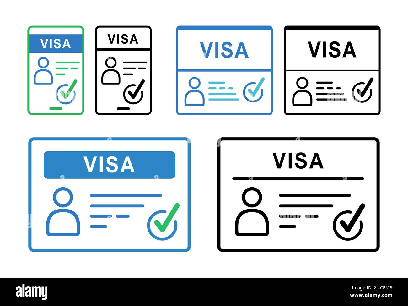Visa, document, arrival. Foreign passport icon Outline. Customs house ...