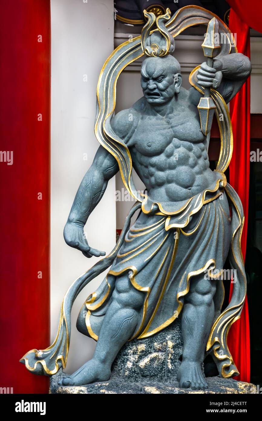 Chinese God statue at Buddha Tooth Relic Temple and Museum. A Buddhist ...