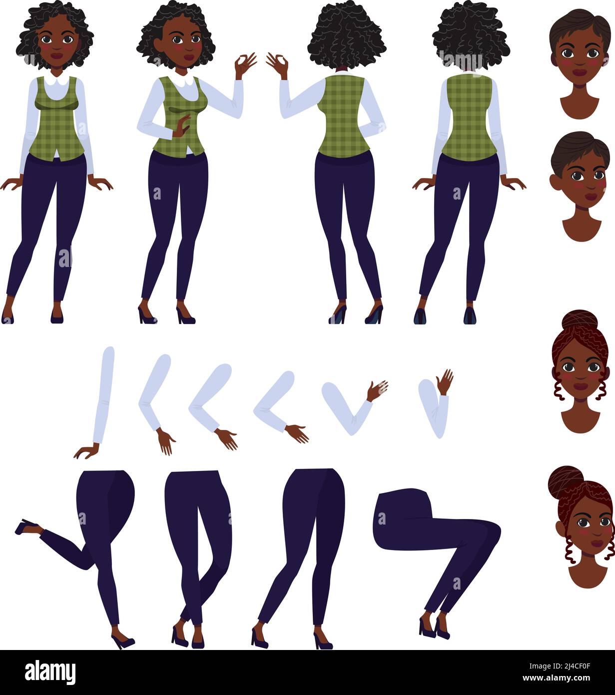 Woman running back view Stock Vector Images - Alamy