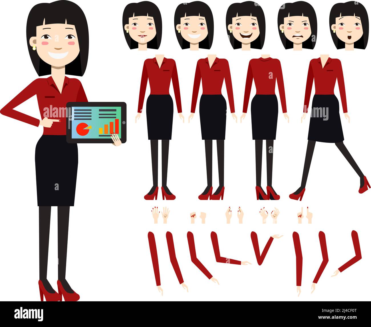 Adult woman poses on Cut Out Stock Images & Pictures - Alamy