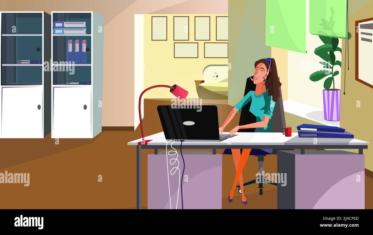 Manager in call center Stock Vector Images - Alamy