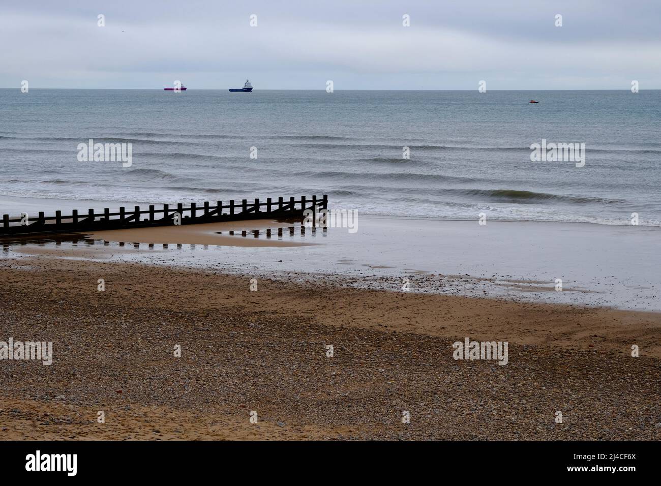 A cold winters day on the esplanade in Aberdeen Aberdeenshire Scotland ...