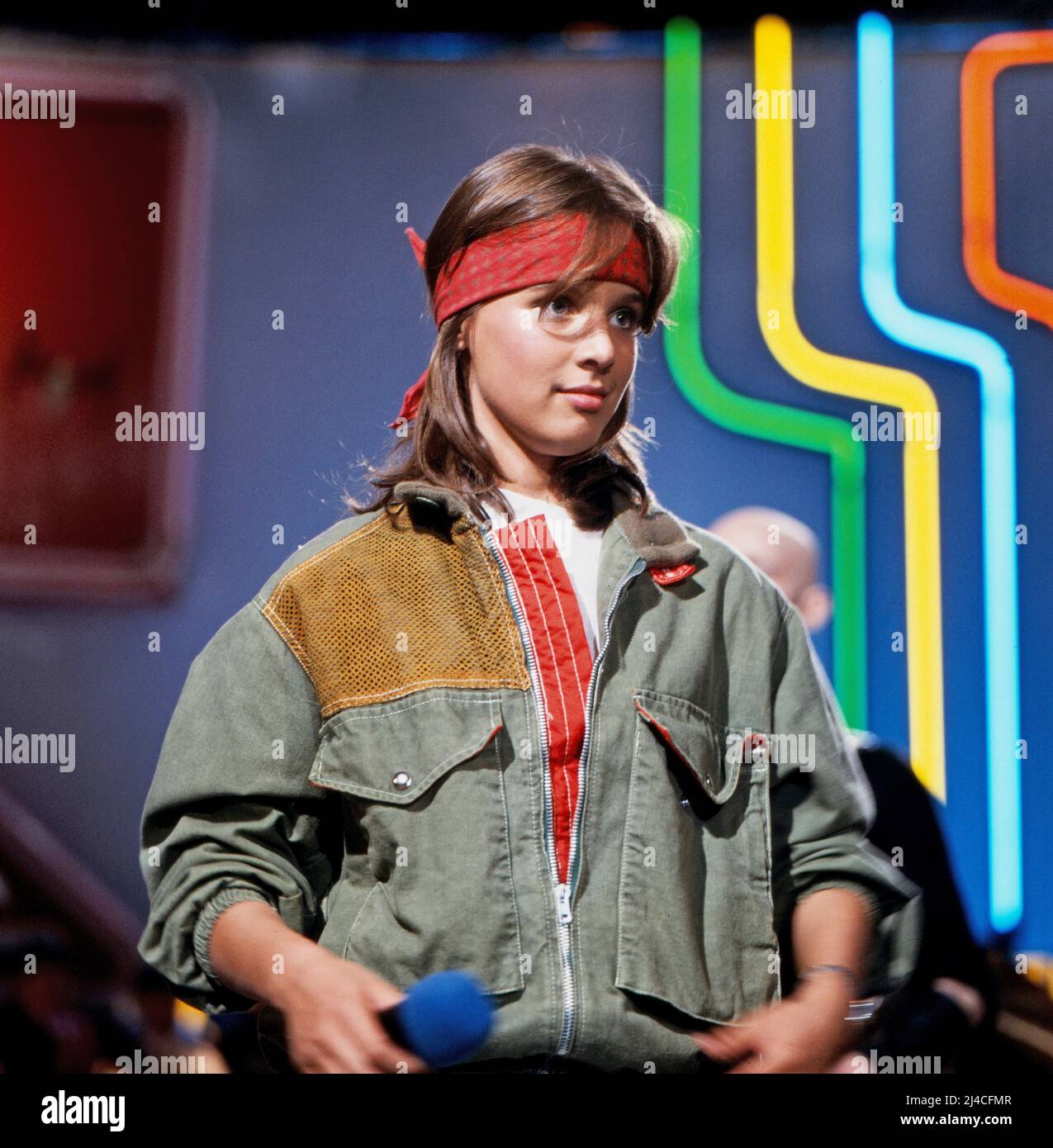 Desiree Nosbusch, luxemburgische Moderatorin und Schauspielerin, Deutschland 1984 Stock Photo ...