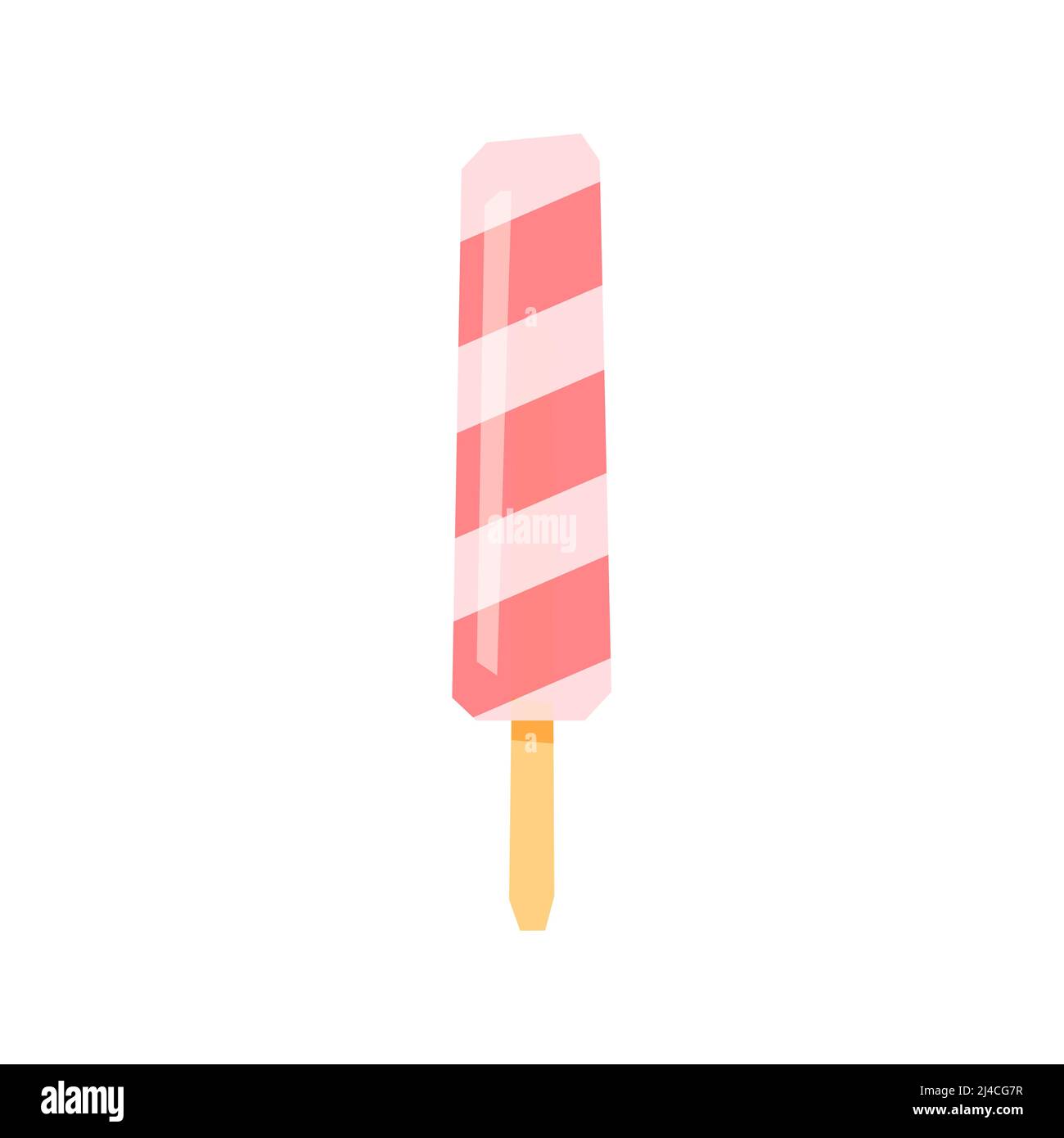 Twisted fruit ice cream, vector illustration. Juicy frozen ice drawing ...