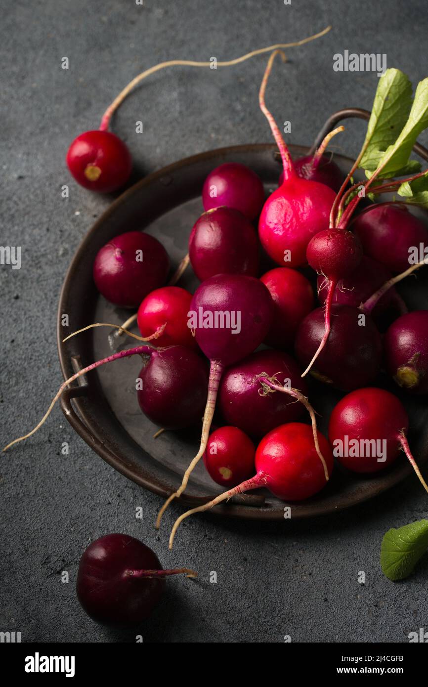 Vegetable and fruit tray with radish hi-res stock photography and ...