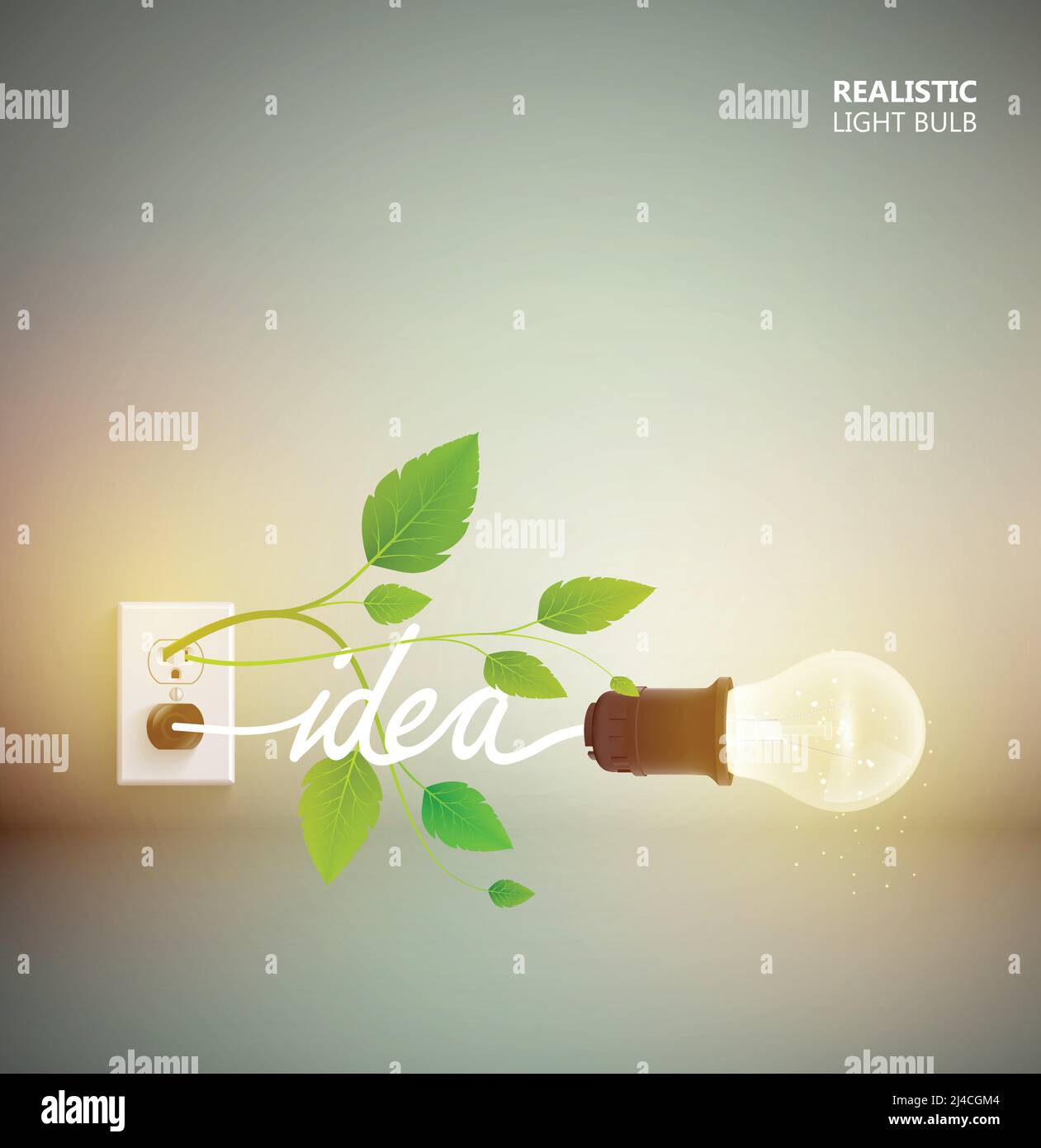 Yellow light bulb abstract background poster with electric equipment ...