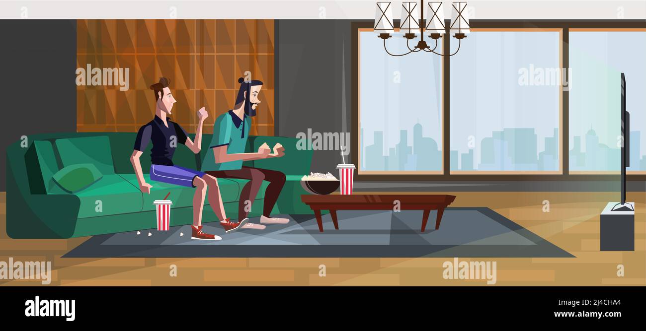 Soccer fan eating Stock Vector Images - Alamy