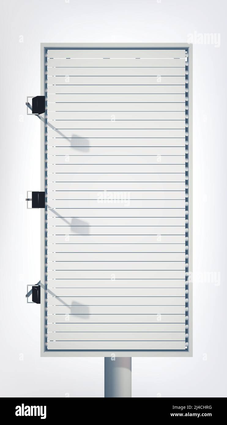 Commercial light vertical billboard for advertisement with blank canvas ...