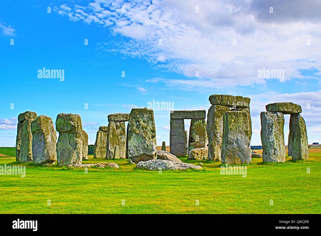 View of Stonehenge-Legendary neolithic monument made using stones ...