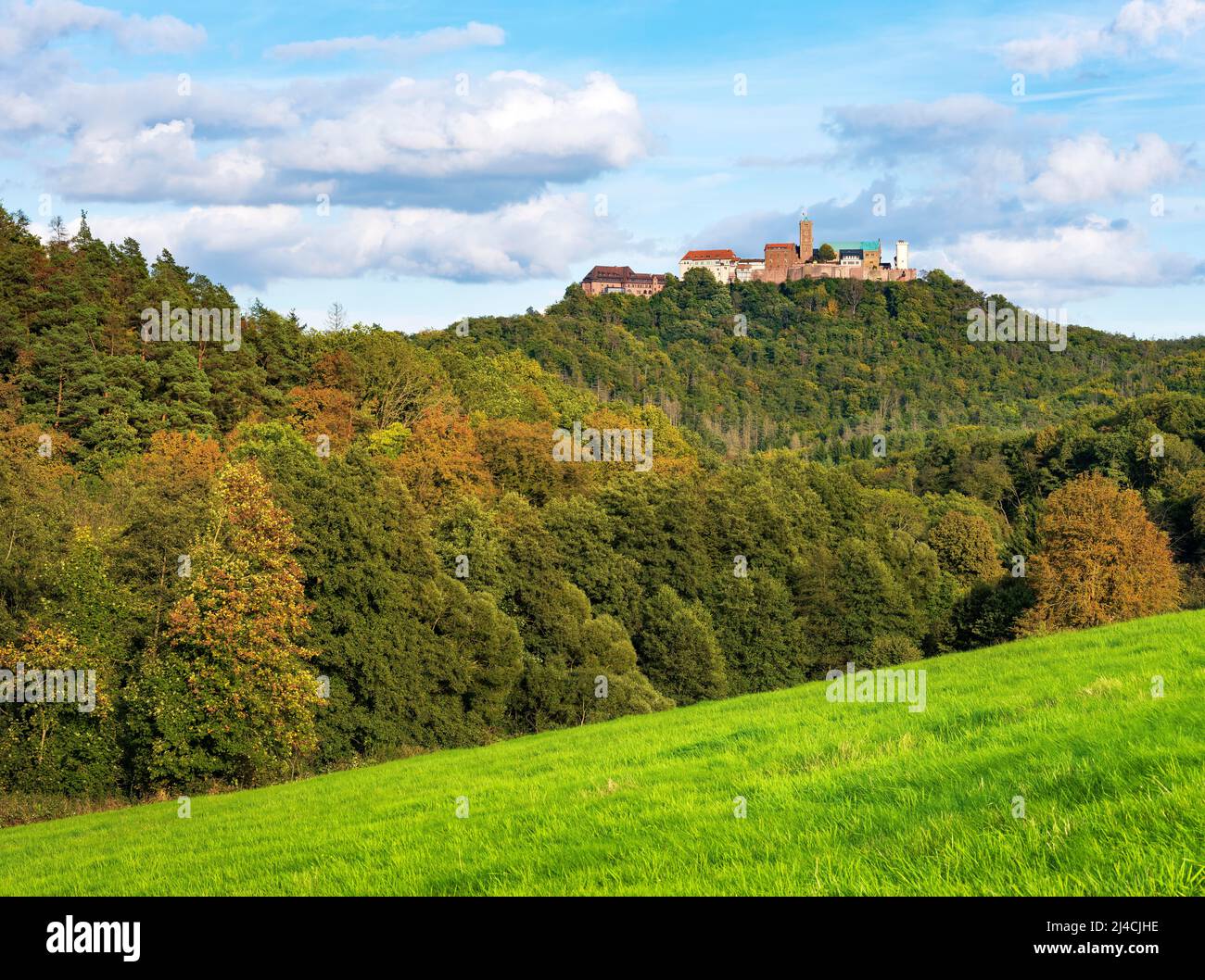 View of Wartburg Castle in autumn, Eisenach, Thuringia, Germany Stock ...