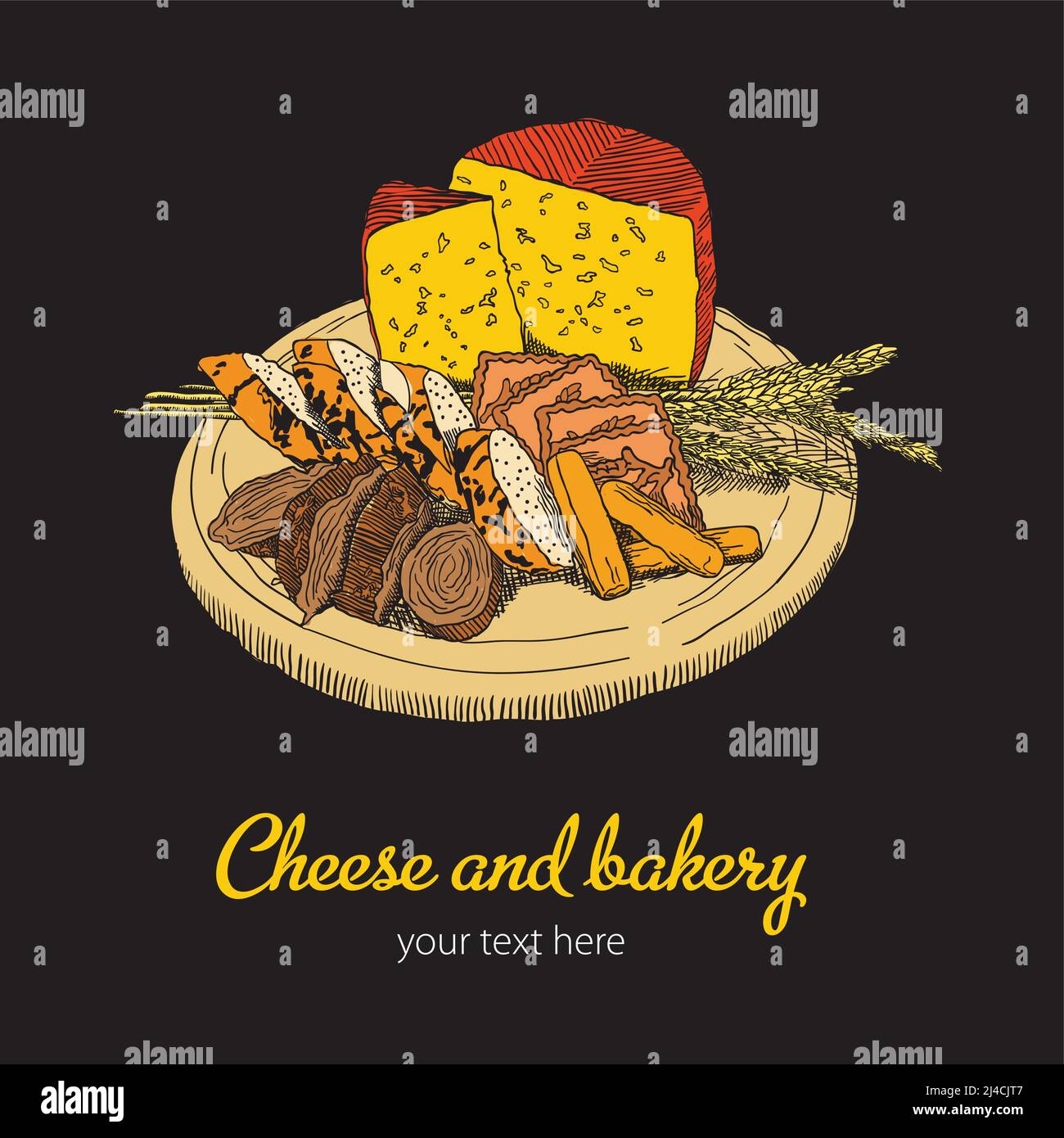 French cuisine background image Stock Vector Images - Alamy