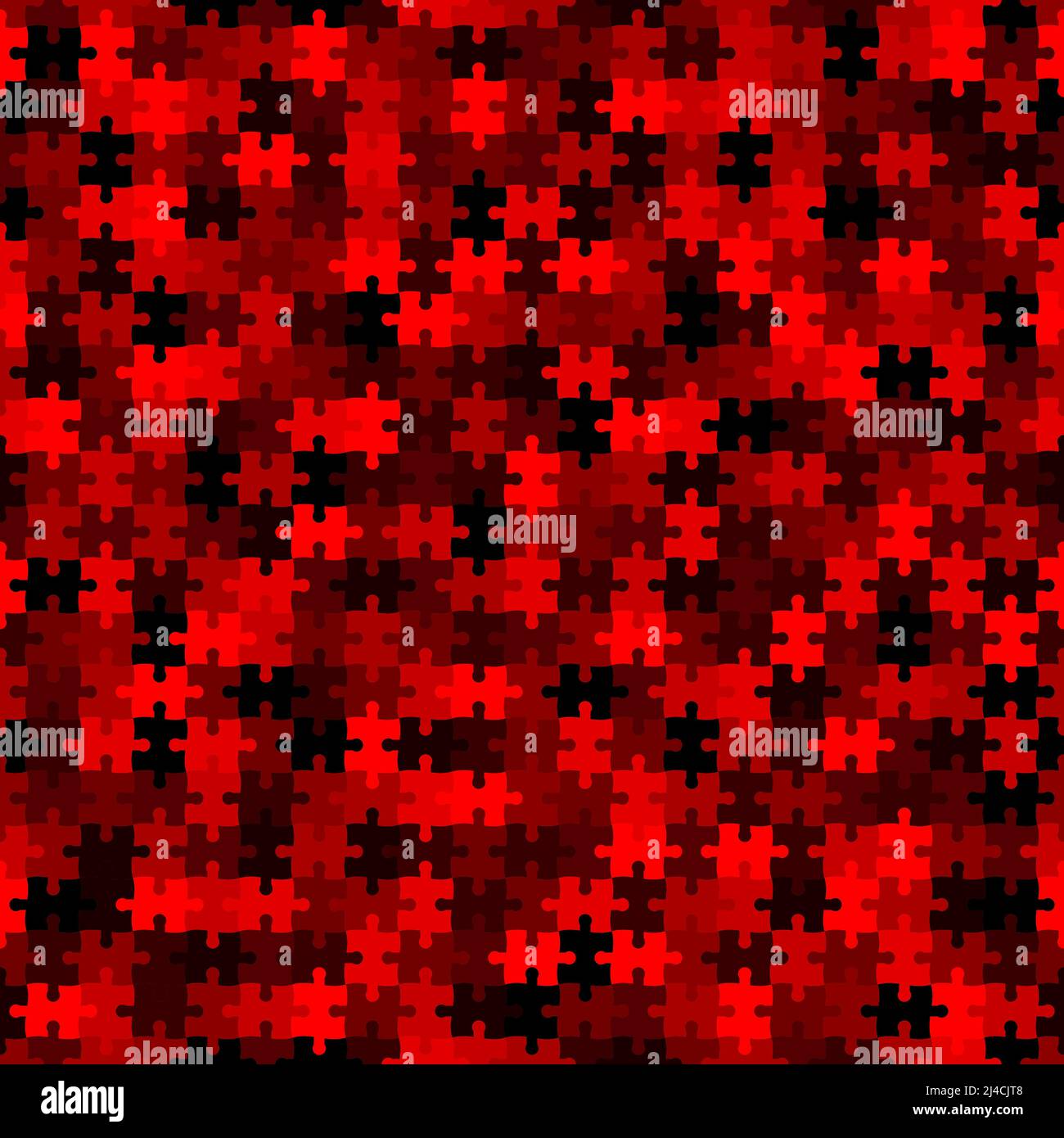 Red puzzle background, banner, texture. Vector jigsaw section template ...