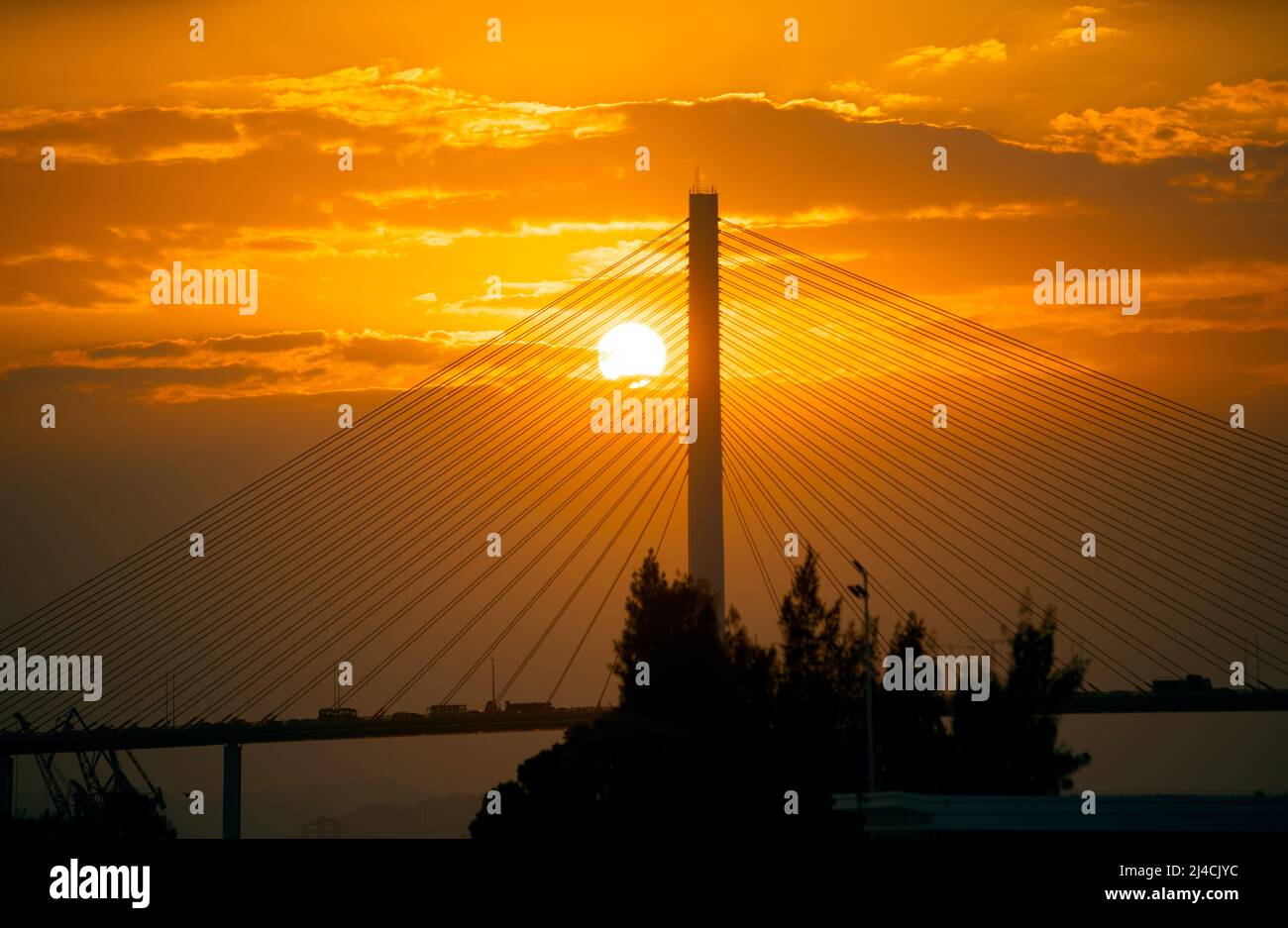 sunset bridge at shantou Stock Photo - Alamy