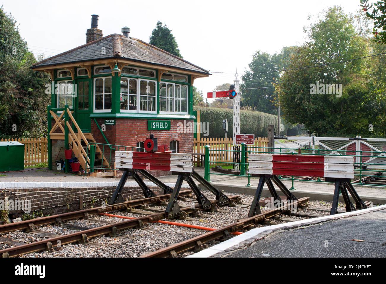 Isfield railway line and Station Stock Photo - Alamy