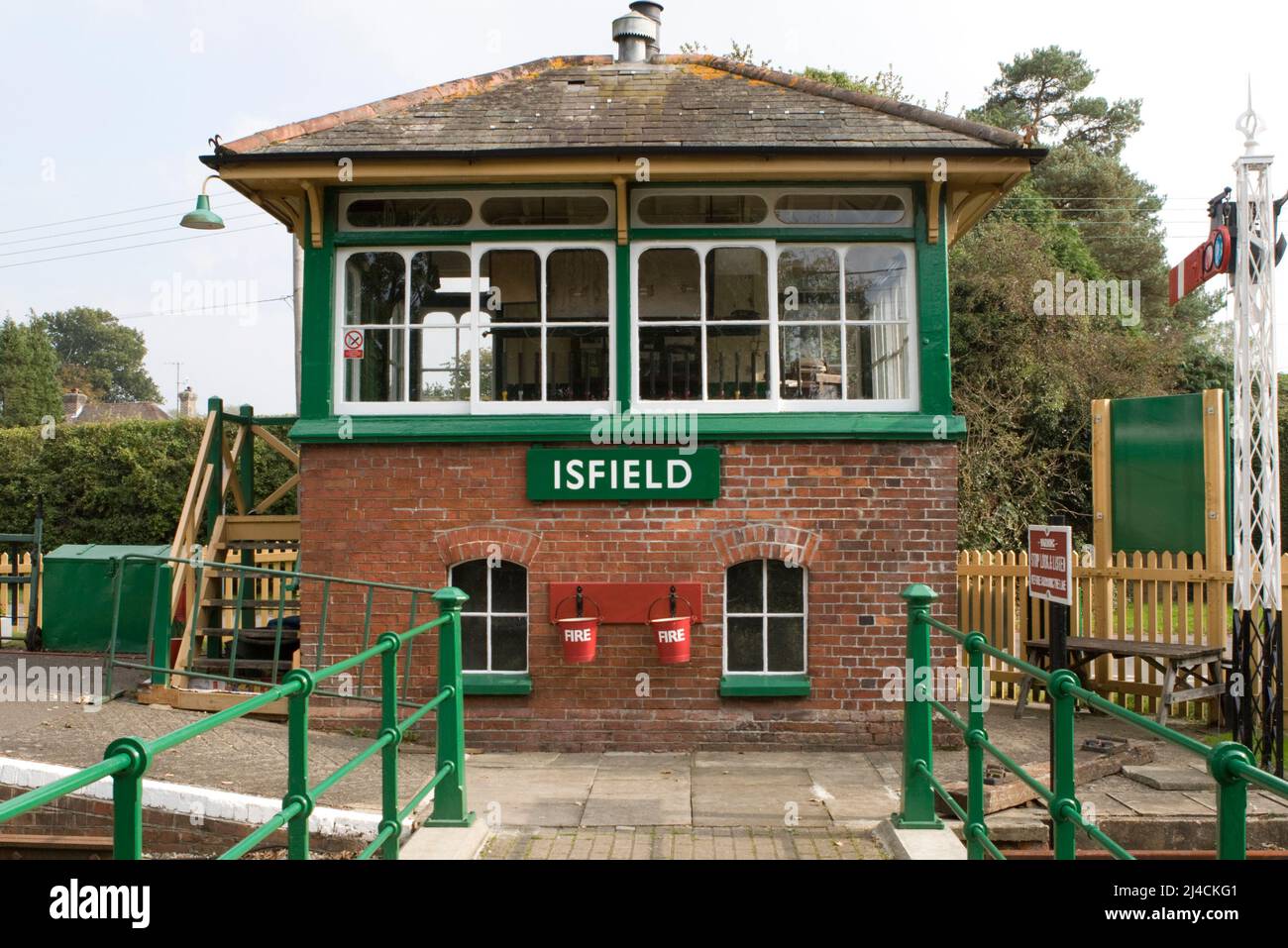Isfield railway line and Station Stock Photo - Alamy