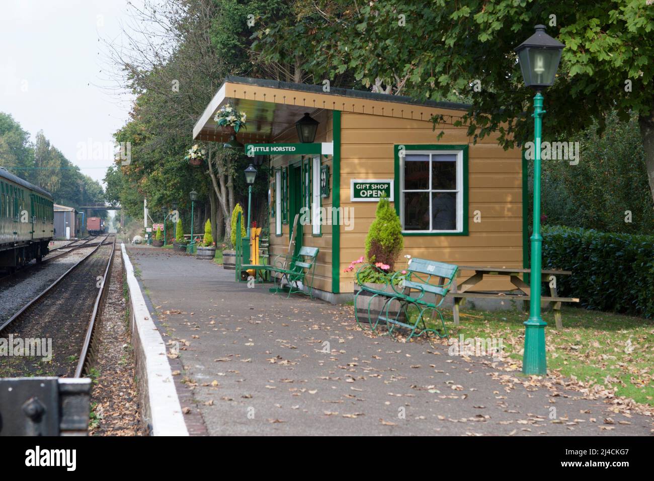 Isfield railway line and Station Stock Photo - Alamy