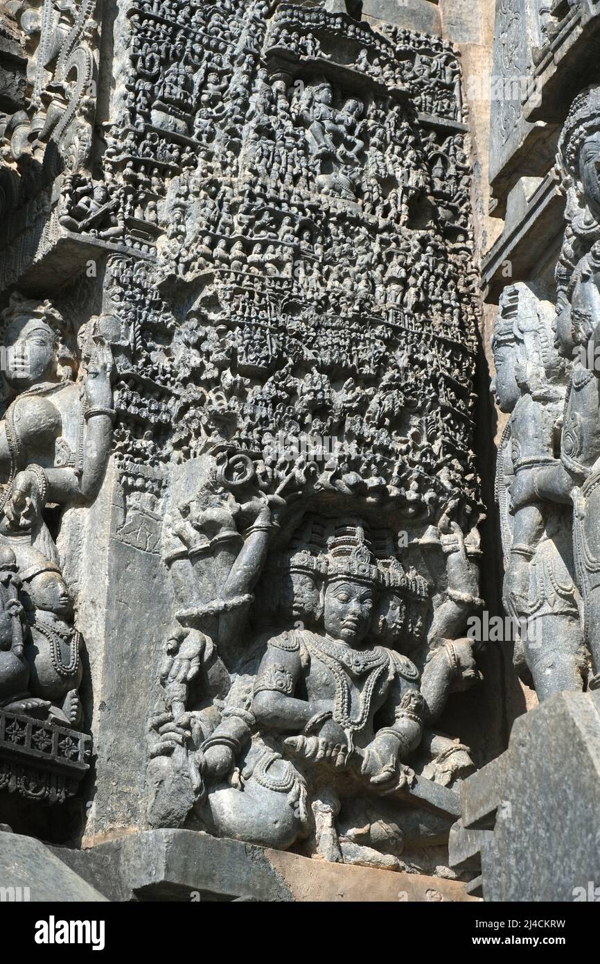 Belur, Karnataka, India - Dec 19 2021, Belur and Halebidu temple ...