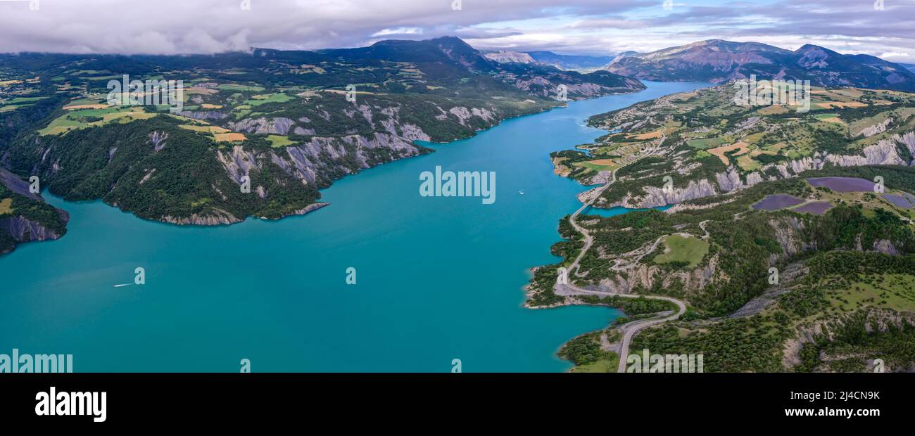 Panoramic photo, panoramic shot, drone shot, drone photo of the ...