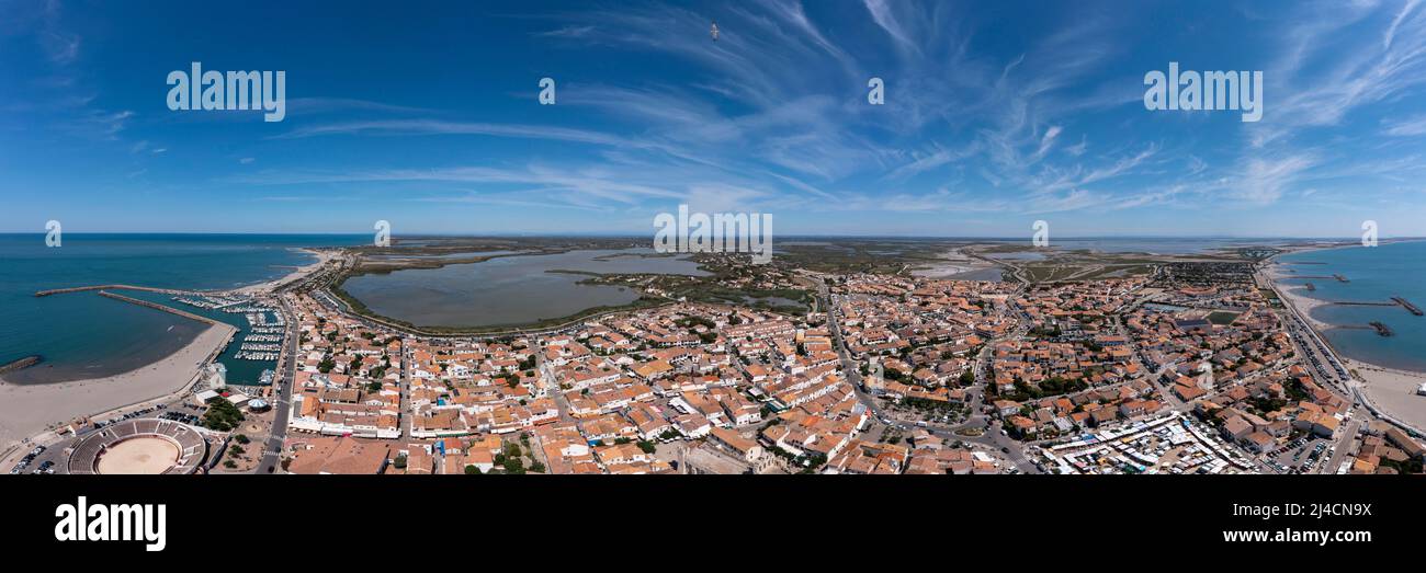 Drone shot, drone photo, panorama photo, panorama shot of Saintes ...