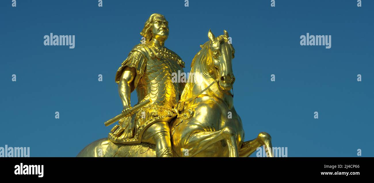 Goldener Reiter, Golden Cavalier, equestrian statue of August the ...