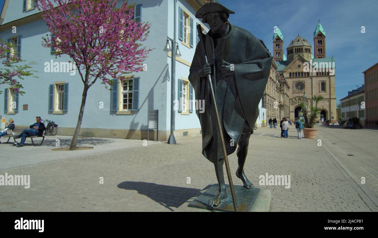 Statue pilgrims in Speyer, Germany Stock Photo - Alamy