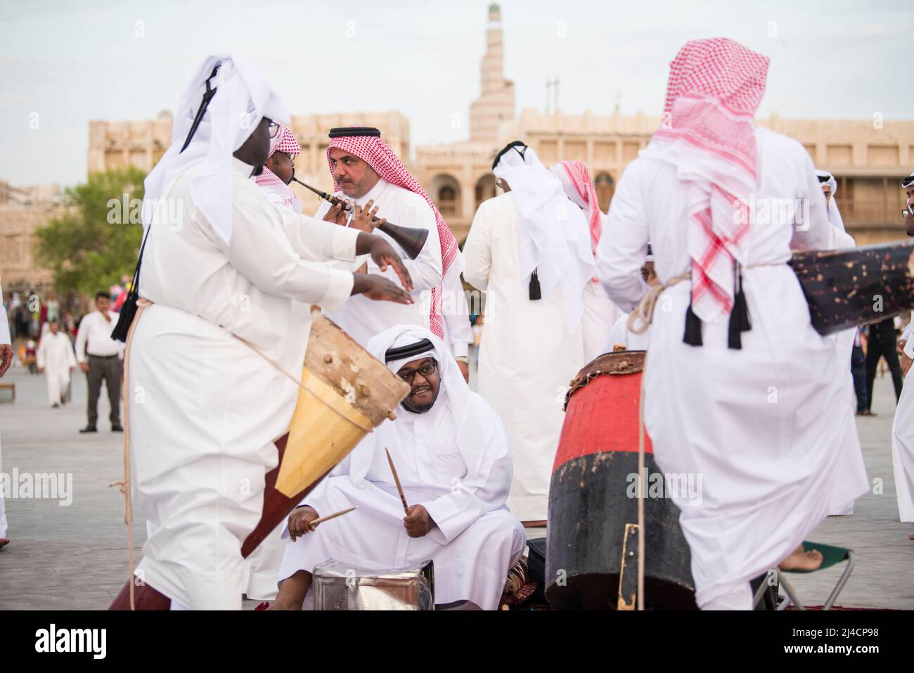 Doha,Qatar - April 22,2022: The performance of traditional Qatari music ...