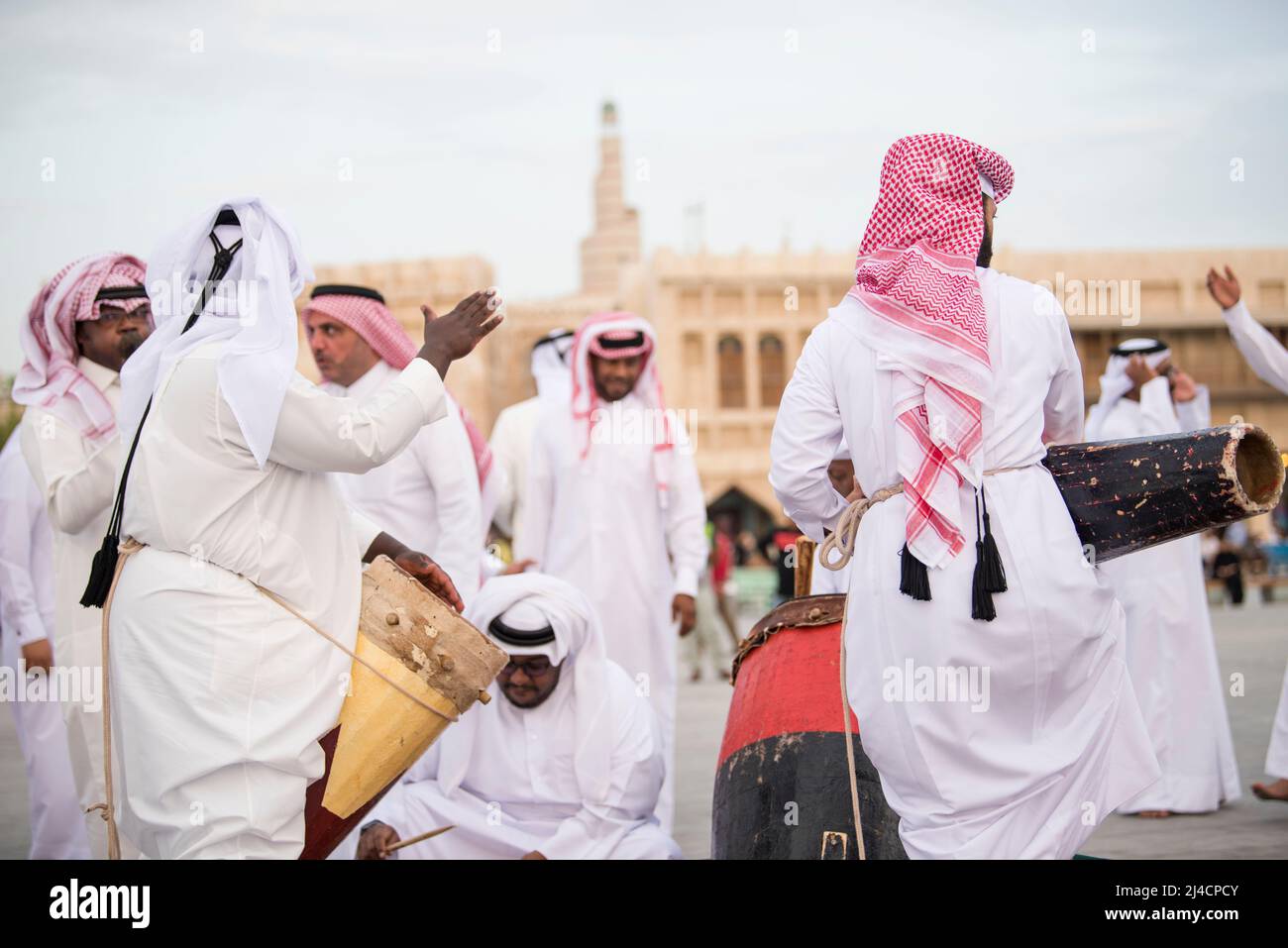 Doha,Qatar - April 22,2022: The performance of traditional Qatari music ...